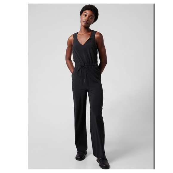 Athleta | Pants & Jumpsuits | Athleta Savannah Jumpsuit Black | Poshmark